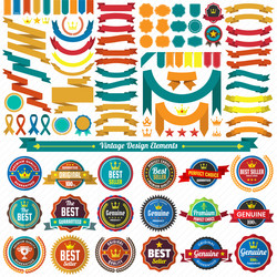 Vintage retro logo for banner Royalty Free Vector Image