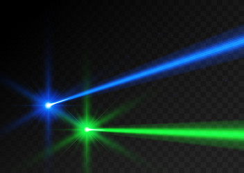 Realistic neon blue laser beams intersecting Vector Image