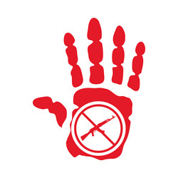 Red hand day campaign Royalty Free Vector Image