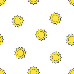Cute sun with triangular rays Royalty Free Vector Image