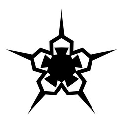 Sharp star flat icon isolated on white background Vector Image