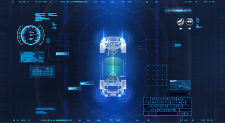 Futuristic user interface car service hud Vector Image