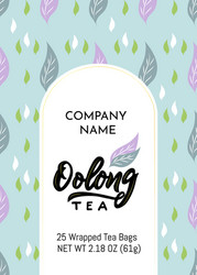 Template packaging rooibos tea company name Vector Image