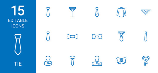 Tie icons Royalty Free Vector Image - VectorStock