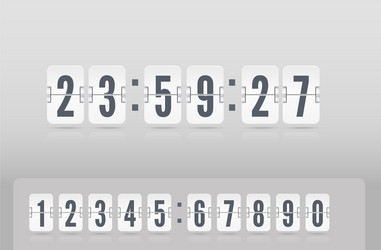 Vintage Analog Clock Font Vector Images (over 350)