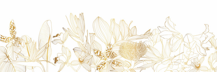 Luxury gold nature background floral pattern Vector Image