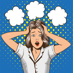 Panic of chase and inner fears concept Royalty Free Vector