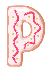 Cartoon cookies font set confectioners stylized Vector Image