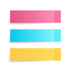 Set empty sticky note paper template Royalty Free Vector