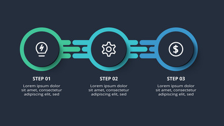 Creative infographic with 3 elements Royalty Free Vector