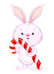 Cute rabbit cartoon character funny bunny Vector Image