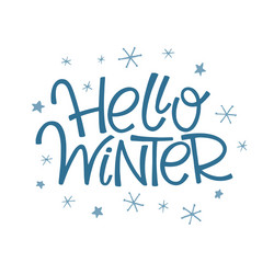 Let it snow lettering Royalty Free Vector Image