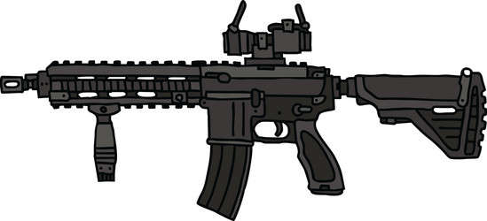 Modern Assault Rifle Royalty Free Vector Image