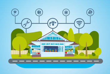 Technology control panel dashboard system switch Vector Image