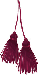Three pink tassels on white Royalty Free Vector Image