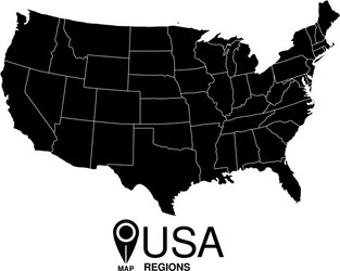 United states map by states Royalty Free Vector Image