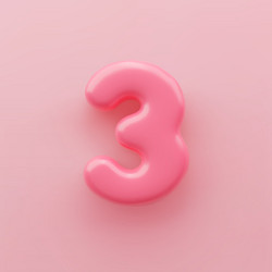 Number 3 Pink Vector Images (over 800)