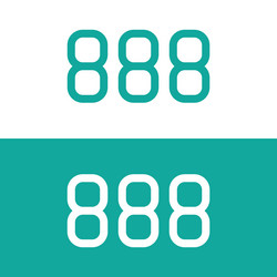 888 logo design Royalty Free Vector Image - VectorStock