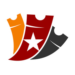 Ticket design concept logo icon brand identity Vector Image