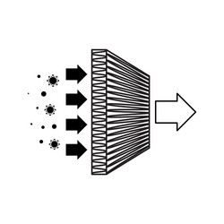 Air filter icon hepa filtration symbol dust Vector Image