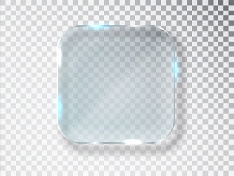 Square glass texture bright mirror panel glossy Vector Image