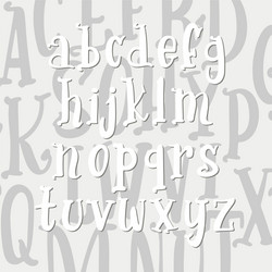 Hand drawn alphabet calligraphy letters Royalty Free Vector