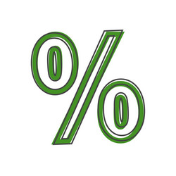 Image percent sign percent cartoon style Vector Image
