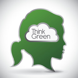 Think green design Royalty Free Vector Image - VectorStock