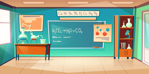 Empty classroom interior school or college class Vector Image