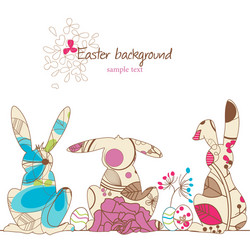 Variety Easter Rabbits Set Royalty Free Vector Image