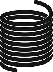 Coil spring cable icons set simple style Vector Image