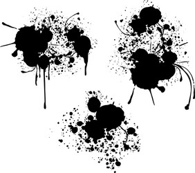 Ink splat collection Royalty Free Vector Image