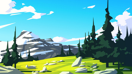 Mountain landscape Royalty Free Vector Image - VectorStock