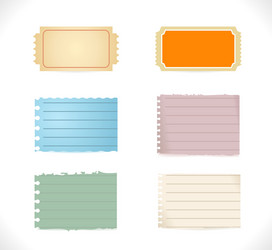 Set blank ticket template Royalty Free Vector Image