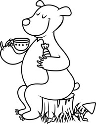 Teddy Bear Tea Vector Images (over 300)