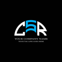 Csr letter logo creative design with graphic Vector Image