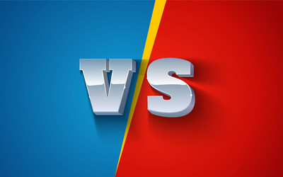 Metallic vs letters Royalty Free Vector Image - VectorStock