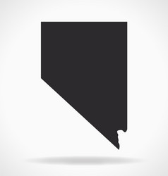 Nevada nv map shape with state flag Royalty Free Vector