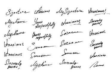 Signature icons collection Royalty Free Vector Image