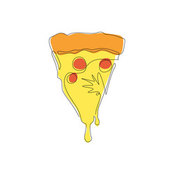 Pizza calzone with delicious tomato sauce Vector Image