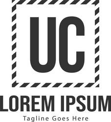 Uc letter logo design creative modern letters Vector Image