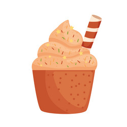 Autumn season milkshake Royalty Free Vector Image
