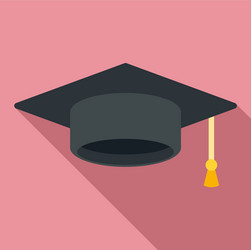 Graduation hat icon simple style Royalty Free Vector Image