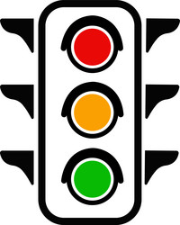 Traffic light signal line icon outline sign Vector Image