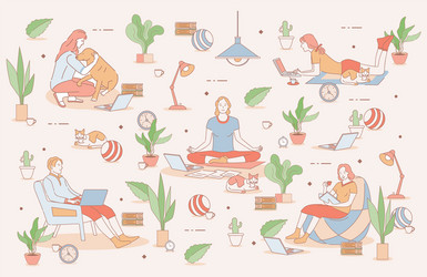 Work Life Balance Cartoon Vector Images (over 1,100)