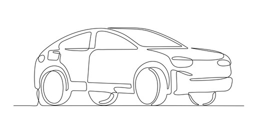 Continuous Line Car Vector Images (over 1,400)