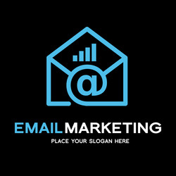 Email marketing logo template design Royalty Free Vector