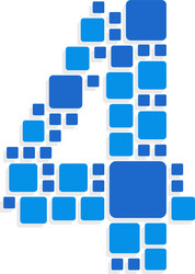 Logo number 4 red Royalty Free Vector Image - VectorStock