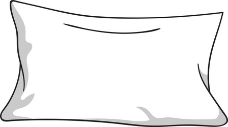 Sketch drawing pillow Royalty Free Vector Image