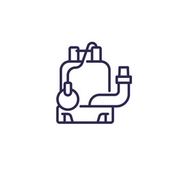 Sump pump icon line design Royalty Free Vector Image